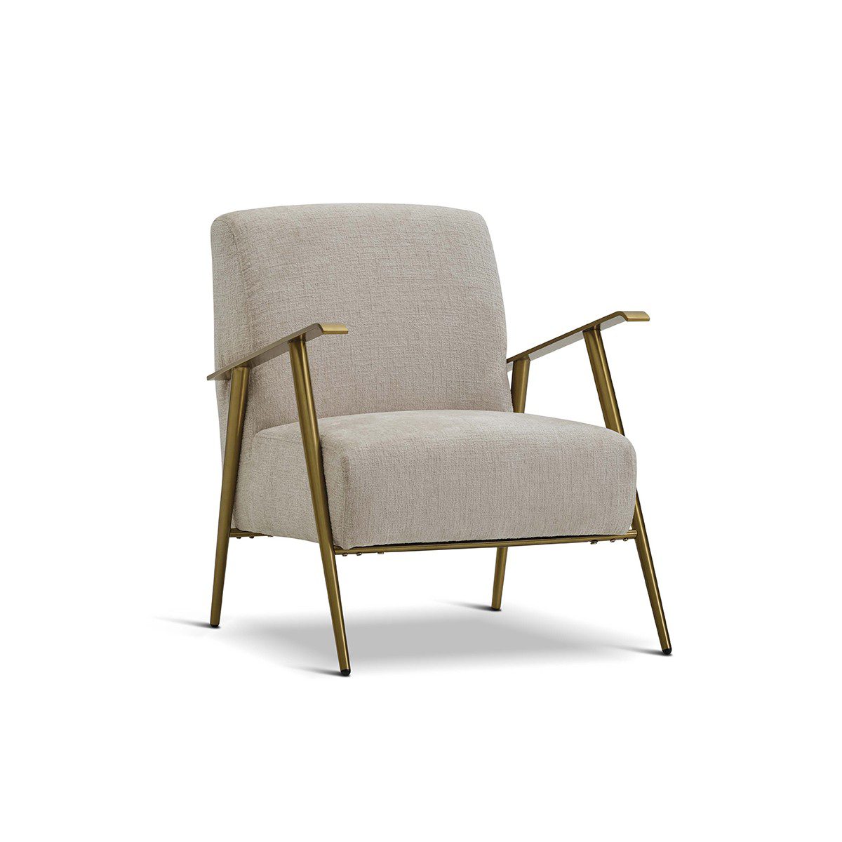 Light Beige Cotton Velvet Arm Chair Online | Daze Me